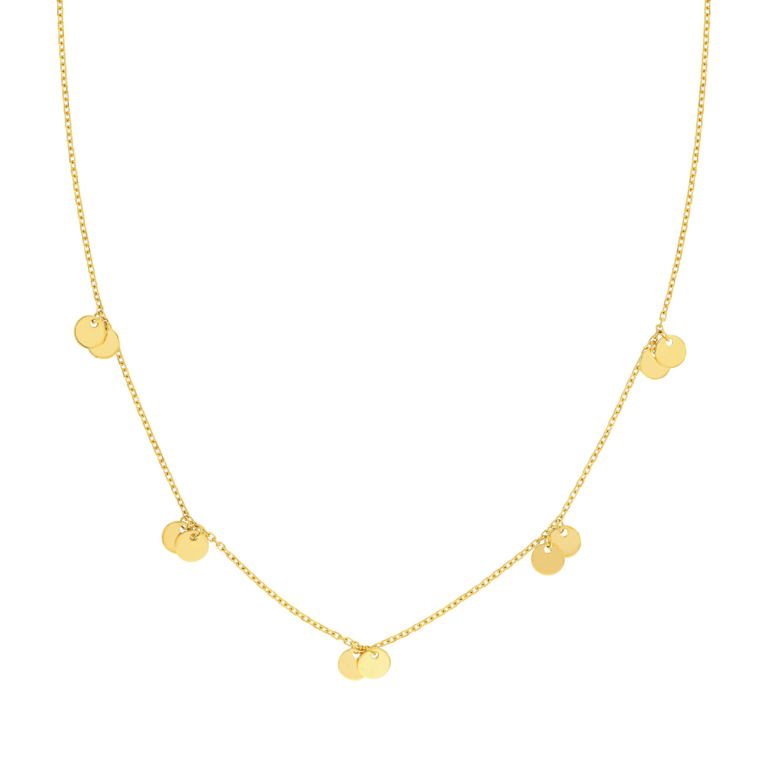Double Disc Dangle Adjustable Necklace – The Gold Connection LLC