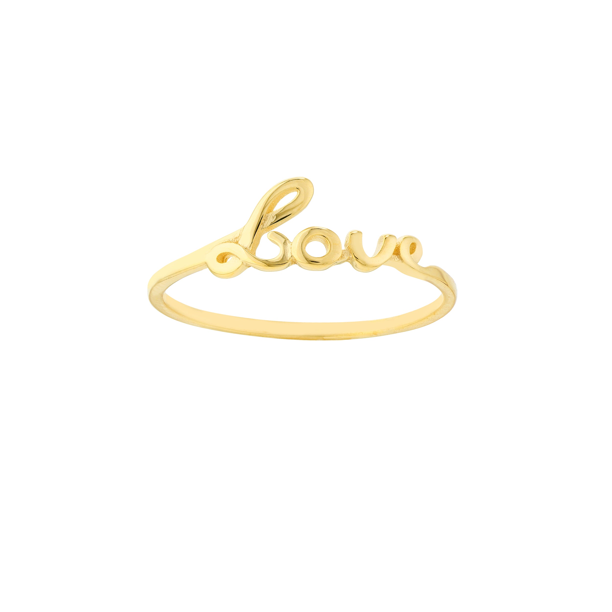 Cursive Love Ring – The Gold Connection LLC