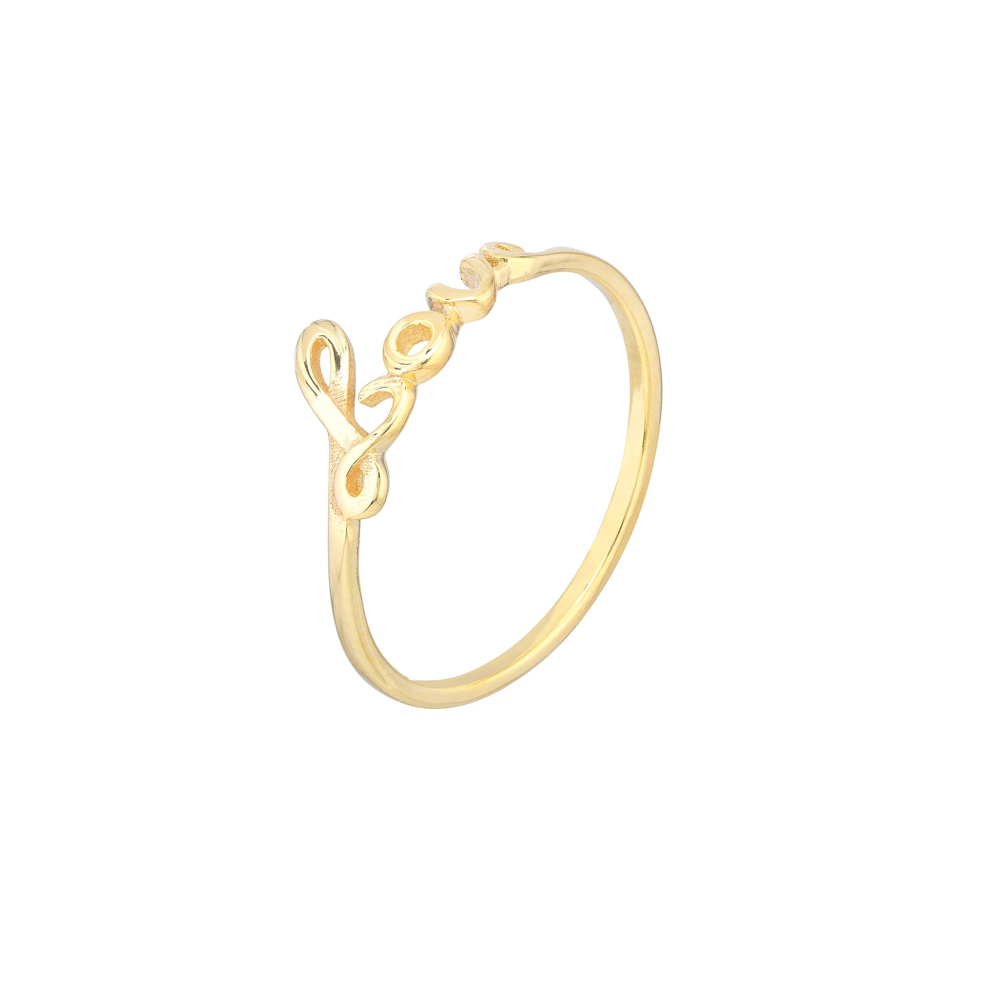 Cursive Love Ring – The Gold Connection LLC