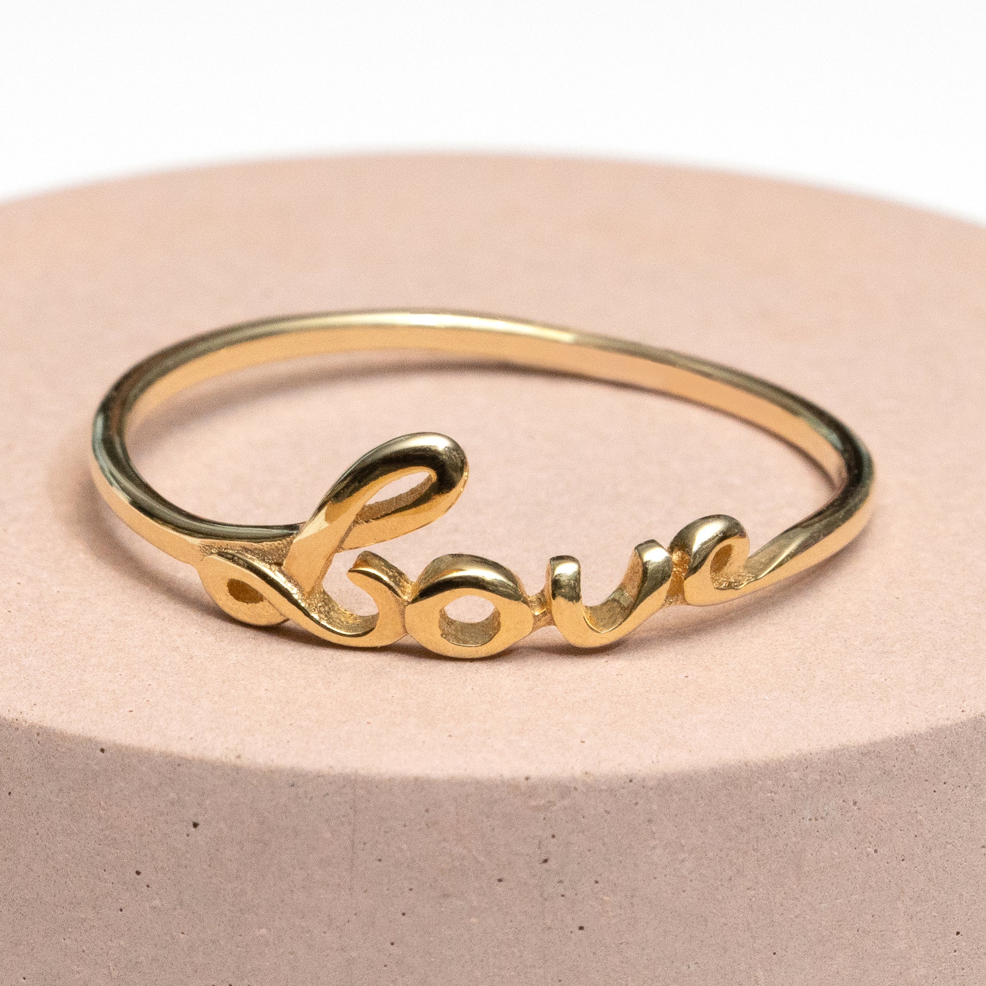 Cursive Love Ring – The Gold Connection LLC