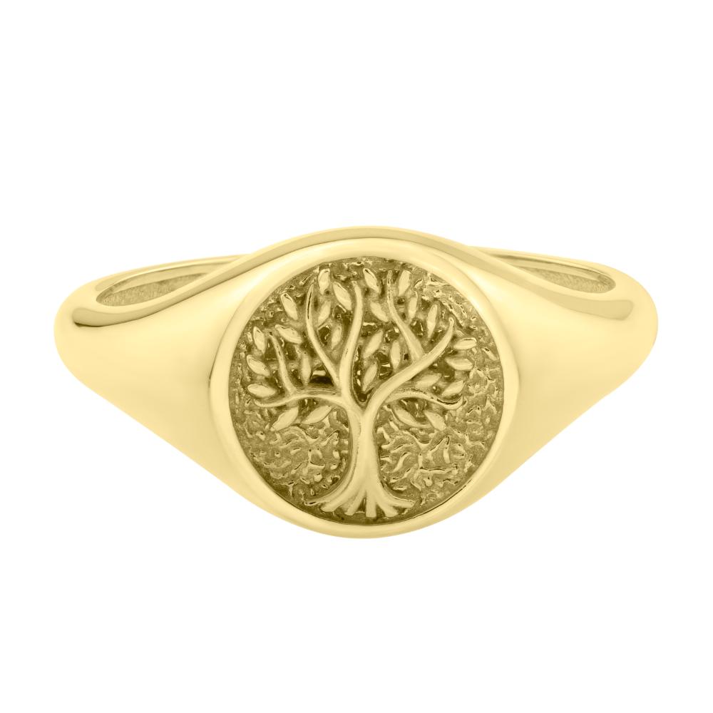 14K Tree of Life Signet Ring – The Gold Connection LLC